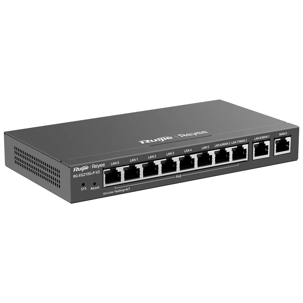 Reyee - 10-Port Gigabit Managed PoE Router RG-EG210G-P-V3
